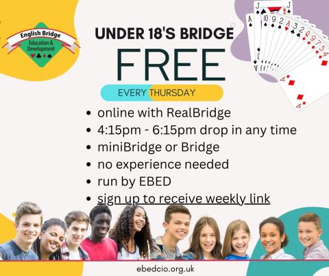Under 18's bridge weekly online | English Bridge Education & Development